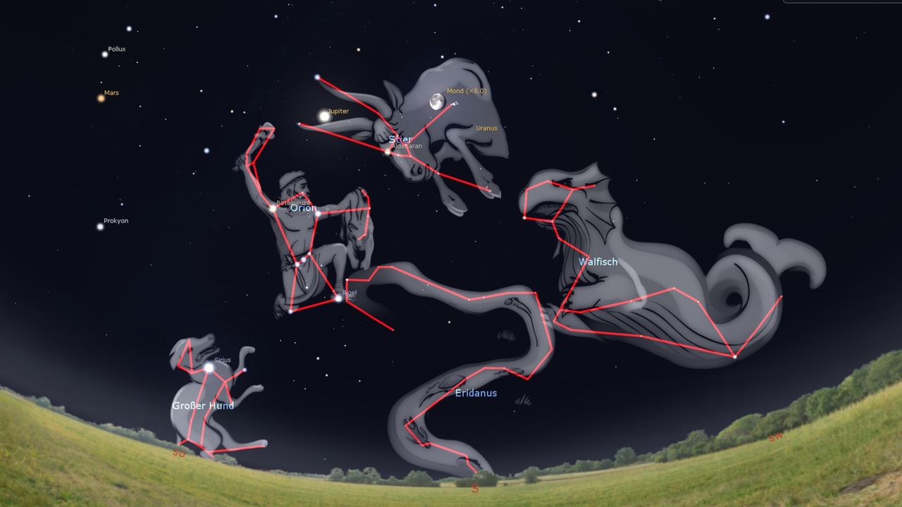 Sternbild Eridanus: Der Fluss am Fuße des Orion