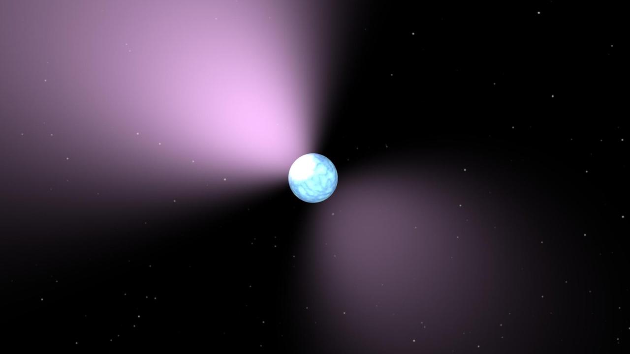 Der Neutronenstern mit Gravitationswellen - Der haarscharfe Pulsar