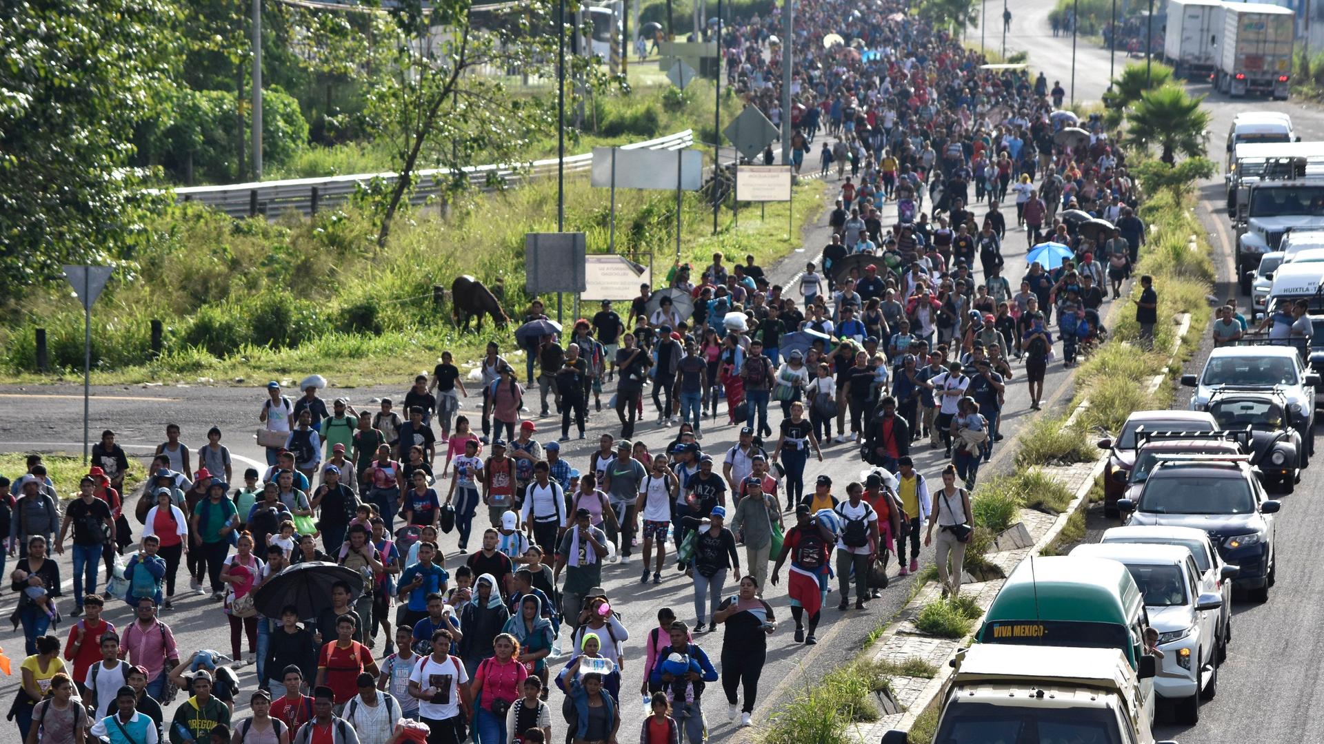 Migration - Tausende Menschen im Süden Mexikos auf dem Weg in die USA